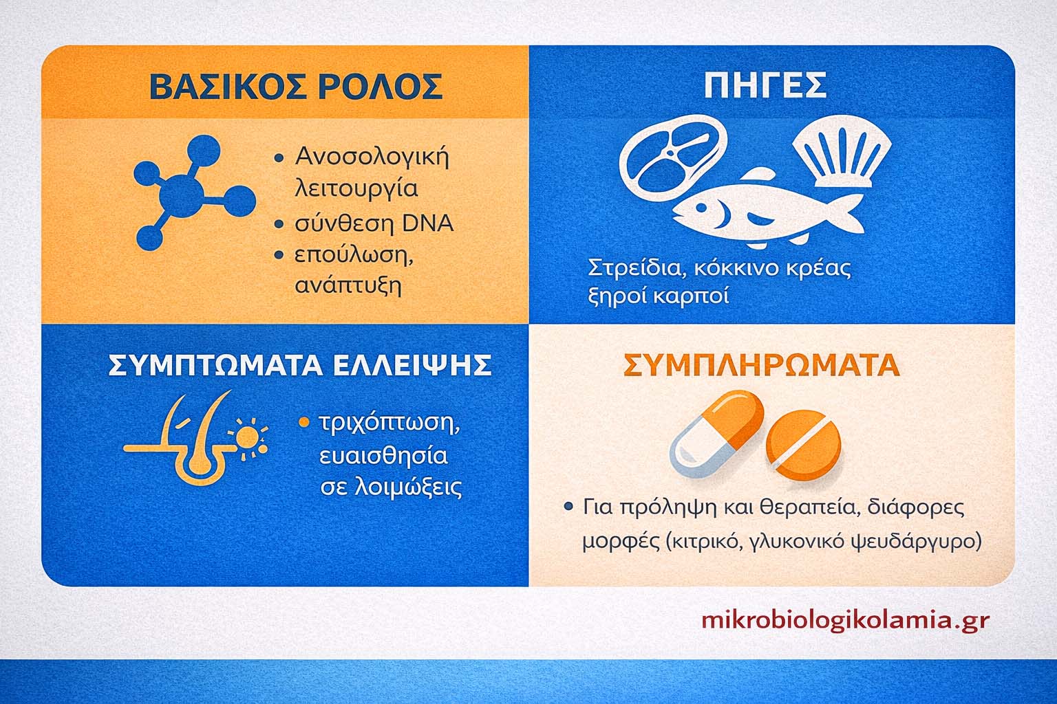 Ψευδάργυρος (Zn): Ρόλος στην Υγεία, Φυσικές Πηγές, Έλλειψη ...