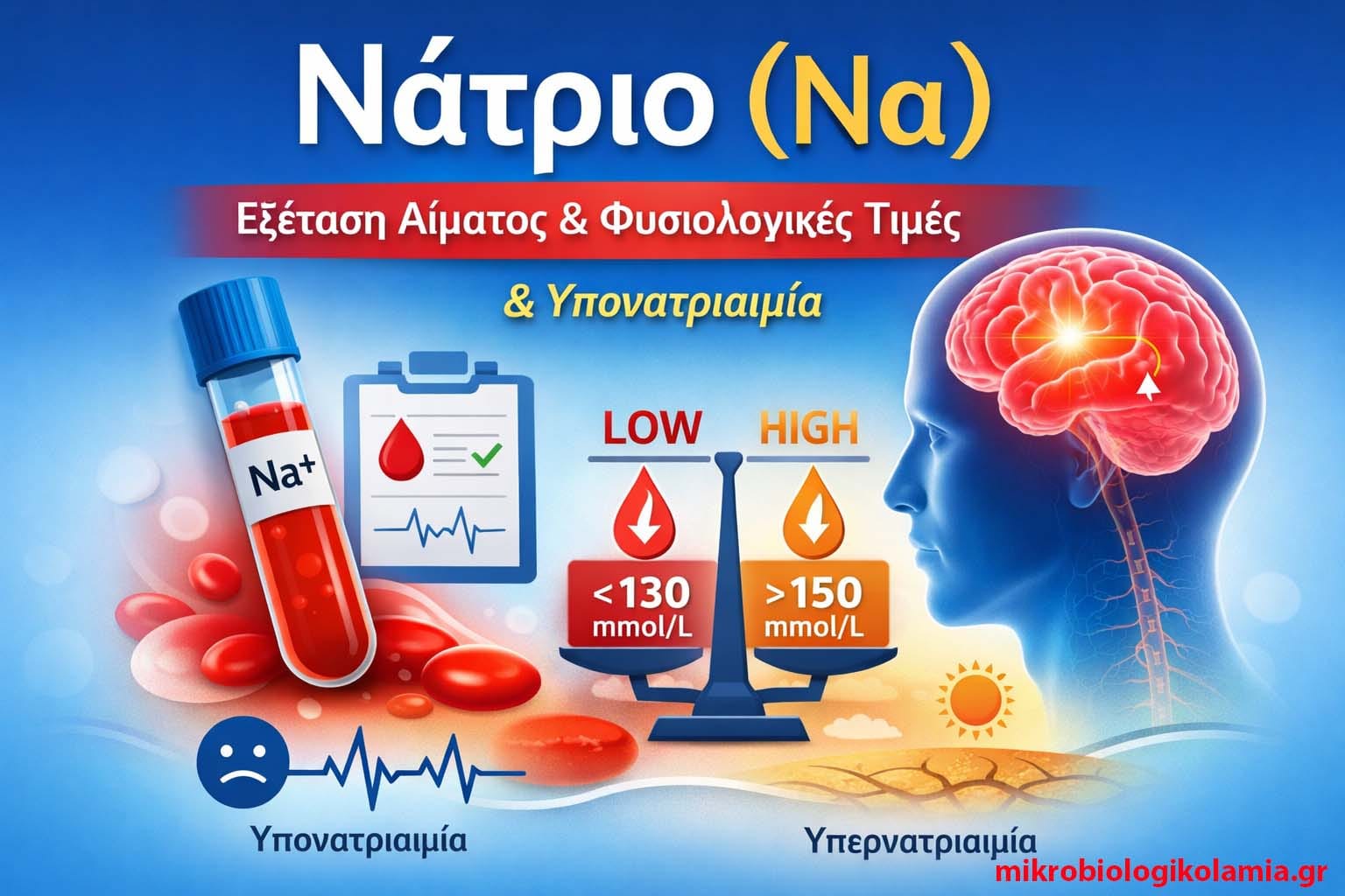 Νάτριο (Na): Εξέταση Αίματος, Φυσιολογικές Τιμές & Υπονατριαιμία ...