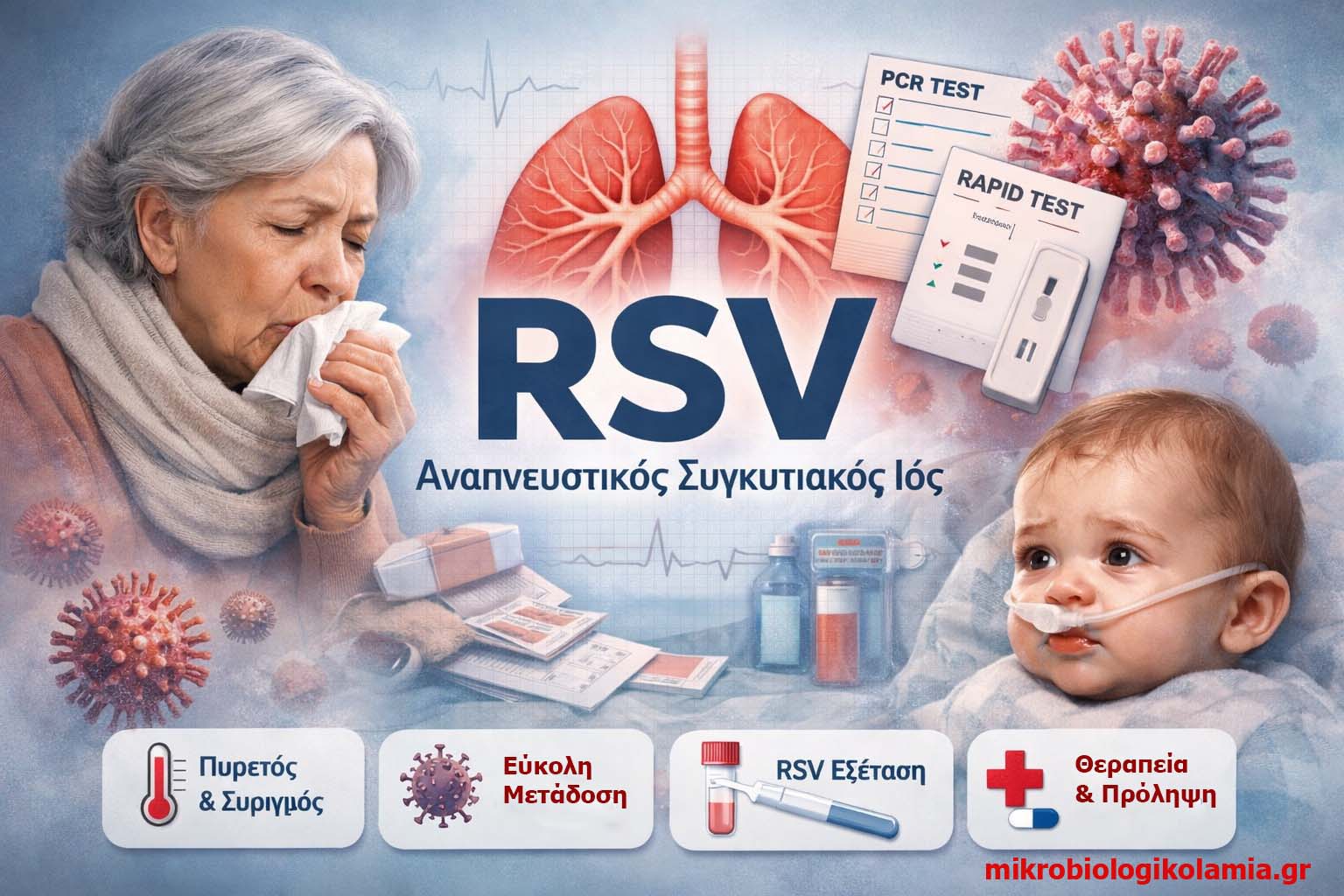 RSV: Συμπτώματα, Μετάδοση, Εξετάσεις & Ερμηνεία | Μικροβιολογικό Λαμία