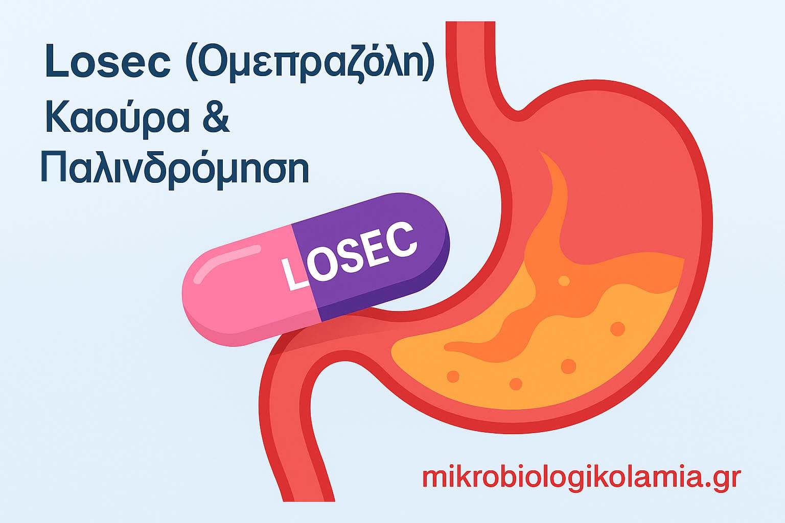 Losec (Ομεπραζόλη): Χρήσεις, Δοσολογία & Παρενέργειες | Μικροβιολογικό ...